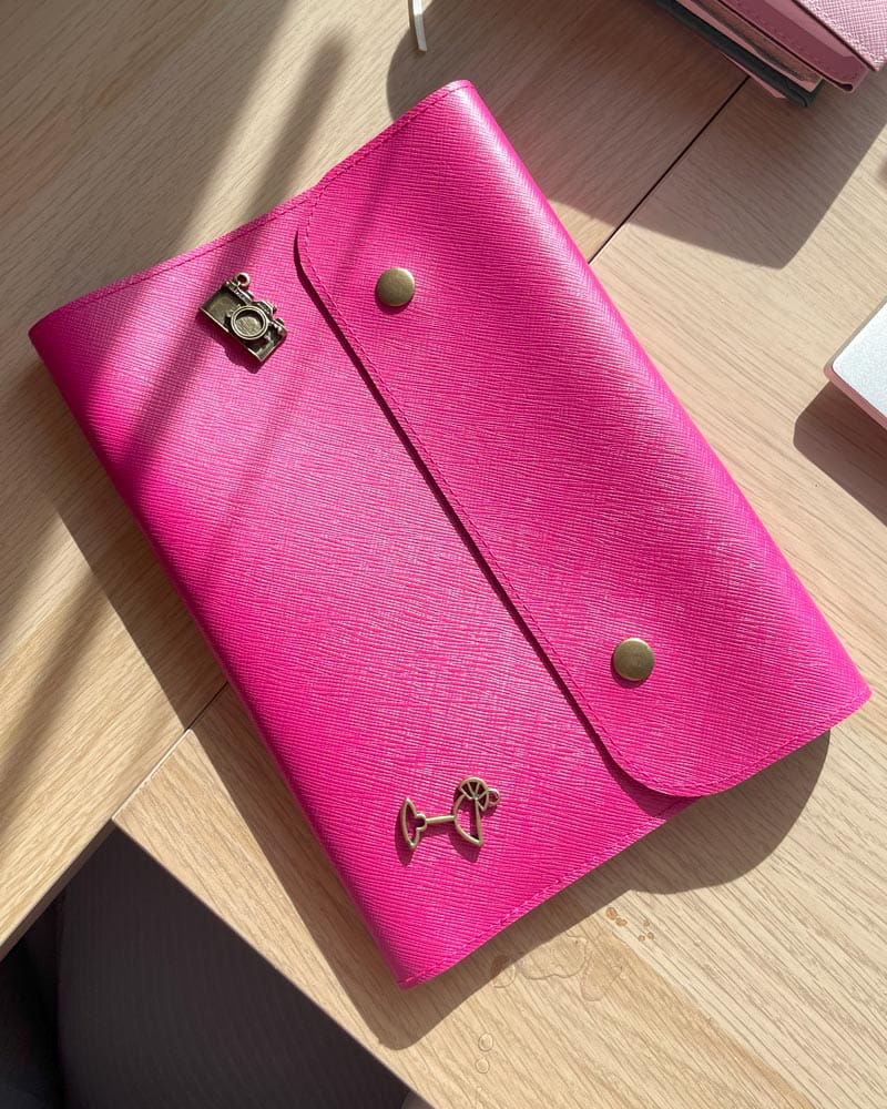 Personalizowany organizer, planer A5 - Hot Pink | Le Voyage